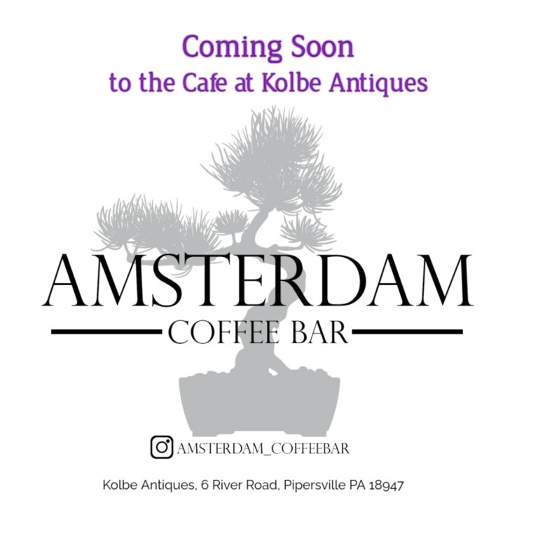 Coming Soon to the Cafe at Kolbe – Amsterdam Coffee Bar! – Kolbe Antiques